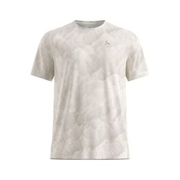 Odlo Zeroweight Chill-Tec Print T-Shirt Crew Neck s/s Bekleidung Herren wei&szlig; L