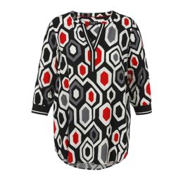 Tunika Via Appia Due "Via Appia Due Tunika", Damen, Gr. 48, schwarz multicolor, Obermaterial: 100% Viskose CV., regular fit, V-Ausschnitt, Tuniken, mit Allover-Print, gro&szlig;e Gr&ouml;&szlig;en