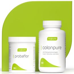nupure Wohlf&uuml;hl Darmk&uuml;r: Probaflor & Colon pure 3 Packungen, Optimaler Mix aus Ballaststoffen und Bakterienkulturen