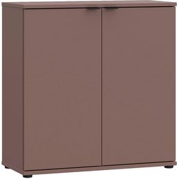 Kommode FORTE "Ganymede", orange (terracotta), B:80,1cm H:82,3cm T:34,1cm, Holzwerkstoff, Sideboards, Kommode, Kommode, Stauraum, Metallgriffe, 4 Dekore, Breite 80,1cm
