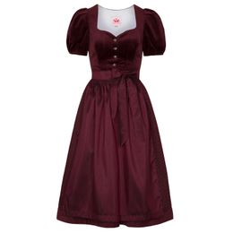 Spieth & Wensky Dirndl SPIETH & WENSKY "G&ouml;ttin", Damen, Gr. 40, N-Gr, d,rot, Obermaterial: 100% Polyester PES. Futter: 95% Polyester PES. 5% Baumwolle CO., festlich, regular fit, Kleider, Samtoberteil