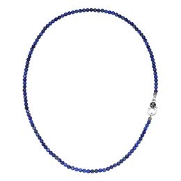 Kette ohne Anh&auml;nger "blaue Lapis-Kugeln, Silber 925", blau, Giorgio Martello MILANO, Halsketten, Herren, 55cm, Silber 925 (Sterlingsilber)