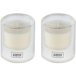 Sch&ouml;ner Wohnen Kollektion Duftkerze "&raquo;Lemongrass S&laquo;", transparent, B:7,5cm H:8,5cm T:7,5cm, Glas, Wachs, SCH&Ouml;NER WOHNEN-KOLLEKTION, Kerzen, im Glas, erfrischender Duft, Brenndauer 20 - 25 Stunden