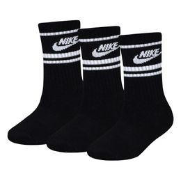 Socken Nike Sportswear "NHN 3PK NIKE FUTURA SOCK", M&auml;dchen, Gr. 27-34,5, schwarz, Obermaterial: 97% Polyester, 3% Elasthan, Socken Socken, f&uuml;r Kinder, im 3er-Pack, mit Elasthan-Anteil, strapazierf&auml;hig