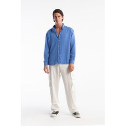 &Uuml;bergr&ouml;&szlig;e Button-Up Langarmshirt