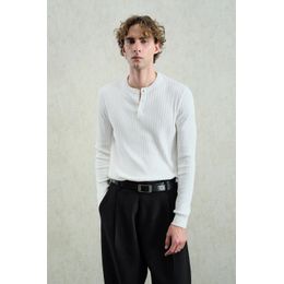 Slim Fit Langarmhemd mit Button-Down-Kragen