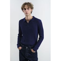 Slim Fit Poloshirt mit Stehkragen