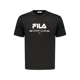 Fila Schwarzes Baumwoll-Herren-T-Shirt