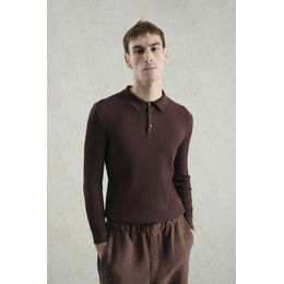 Slim Fit Poloshirt mit Stehkragen