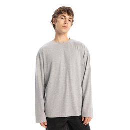 Komfort Fit Langarm T-Shirt mit Rundhalsausschnitt aus Baumwolle