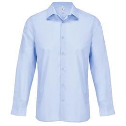 SOLS - "Bailey" Hemd f&uuml;r Herren/Damen Unisex, Popelin, Lang&auml;rmlig (Himmelblau)