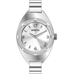 Invicta Mini Ring Uhr 50640 Damenarmbanduhr - Quartz Uhrwerk - Edelstahl mit Silbernem Zifferblatt - 20 mm