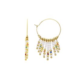 Luxenter 925 Sterlingsilber- und Wei&szlig;perlen-Ohrringe aus 18-Karat-Gelbgold - Shay