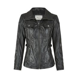 Lederjacke 7eleven "SEMERLE", Damen, Gr. 34, schwarz, Obermaterial: 100% Lammleder LEL. Futter: 100% Polyester PES., slim fit, Jacken, sportives Design
