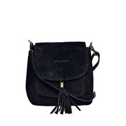 Anna Luchini Schwarz Rindsledertasche