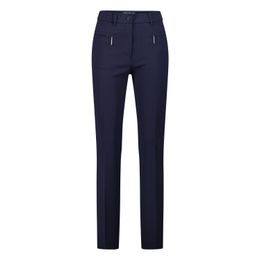 Stoffhose Atelier GARDEUR "ZENE51", Damen, Gr. 38-34, L&auml;nge 34, marine, Obermaterial: 96% Polyester PES. 4% Elasthan EL., slim fit, Hosen Stoffhose, Rei&szlig;verschluss-Leistentaschen