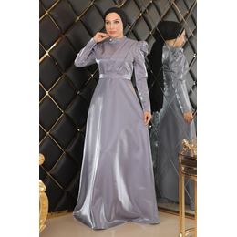 Drapiert Chest Abendkleid Grau