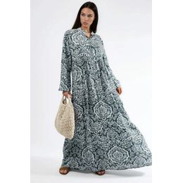 Bequemes gemustertes Maxikleid