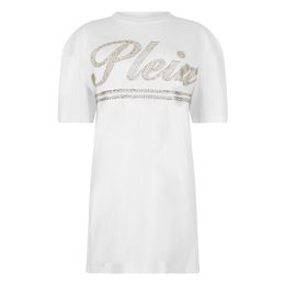 Philipp Plein Open Back T-Shirt Dress Strass Signature
