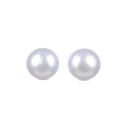 Luxenter 925 Sterling Silber Ohrringe mit wei&szlig;er rhodinierter Perle - Basic