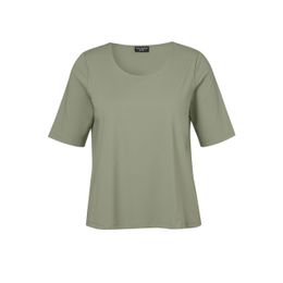 T-Shirt Via Appia Due "Via Appia Due T-Shirt", Damen, Gr. 46, gr&uuml;n (salbei), Obermaterial: 88% Polyamid PA. 12% Elasthan EL., relaxed fit, Rundhals, Shirts T-Shirt, Gro&szlig;e Gr&ouml;&szlig;en