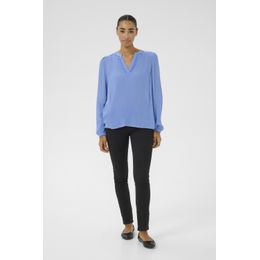 Kaffe Langarm-Bluse Regular fit Ebb and Flow blue