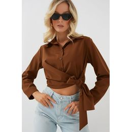 Crop-Shirt mit Schleifendetail