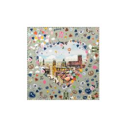 Modetuch Codello "Codello Tuch", Damen, bunt (gr&uuml;n), Obermaterial: 100% Seide silk., Modet&uuml;cher, mit typisch bayrischen Oktoberfest-Motiven