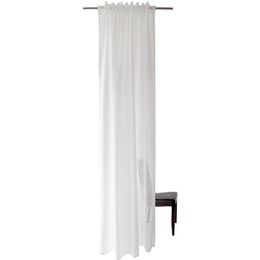 Gardine HOMING "Oskar" Gr. 1, wei&szlig;, B:140cm H:245cm, Polyester, Gardinen, Gardine, Fertigschal