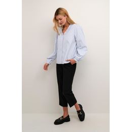 Kaffe Langarm-Bluse Regular fit Blue and white stripe blue white
