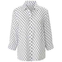 Peter Hahn - Bluse mit 3/4-Arm zum Krempeln, weiss, Gr. 44 / L