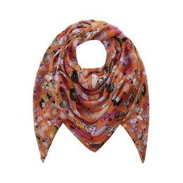 Modetuch Codello "Codello Tuch", Damen, orange, Obermaterial: 100% Polyester PES., Modet&uuml;cher, mit Allover-Print