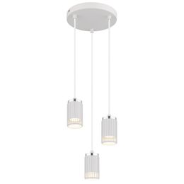 Globo LIGHTING H&auml;ngeleuchte "KORBEN", wei&szlig; matt, 3, &Oslash; 21cm H: 115,5cm, 1 Stk., Leuchten, H&auml;ngeleuchte f&uuml;r K&uuml;che & Esszimmer wei&szlig; modern, H&auml;ngeleuchte