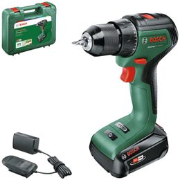 Bosch Home and Garden Akku-Bohrschrauber BOSCH HOME & GARDEN "UniversalDrill 18V-60", gr&uuml;n, B:101mm H:291mm L:386mm, Bohrmaschinen, Inkl. Koffer, mit Akku 18V/2Ah und Ladeger&auml;t
