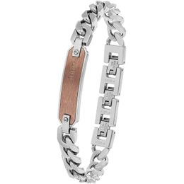 JOOP! Armband JOOP "2038040", braun (edelstahlfarben, braun), Armb&auml;nder, Herren, 21,5cm, Edelstahl, Armband