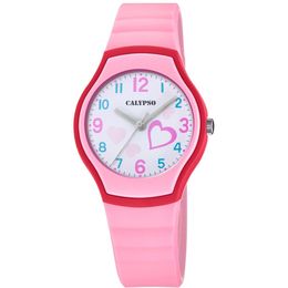 Quarzuhr Calypso Watches "Junior Collection", rosa, Armbanduhren, Kinder, Quarzuhr, Armbanduhr, Kinder, Herzmotiv, Geschenkidee, Geburtstag, Schulanfang