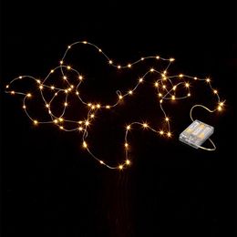 LED Au&szlig;en-Tischleuchte AMBIENTE HAUS "LED-Lichterkette", warmwei&szlig;, B:1cm H:1cm L:400cm, Leuchten