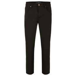 Stoffhose HECHTER PARIS "HECHTER PARIS FM Five-Pocket-Hose", Herren, Gr. 31-32, L&auml;nge 32, braun (schwarz), Obermaterial: 64% Polyester PES. 31% Viskose CV. 5% Elasthan EL., regular fit, Hosen Stoffhose, aus Soft-Stretch-Material