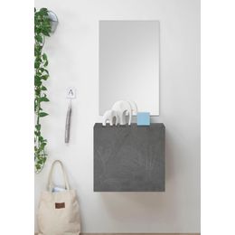 Garderobenschrank Home Affaire "Infinity", grau (bleigrau meliert piombo), B:55cm H:50cm T:30cm, Schr&auml;nke, Garderobenschrank
