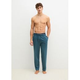 Marc O'Polo Pyjamahose MARC O'POLO "Mix N Match Cotton", Herren, Gr. M (50), N-Gr, orion blau, Single Jersey, Obermaterial: 100% Baumwolle, bequem lang, Hosen Pyjamahose, mit seitlichen Taschen, Gummizug und Bindekordel