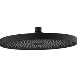 Kopfbrause Wenko "Softwater", schwarz, B:26cm T:26cm, Duschk&ouml;pfe, Chrom/Schwarz, &Oslash; 26 cm