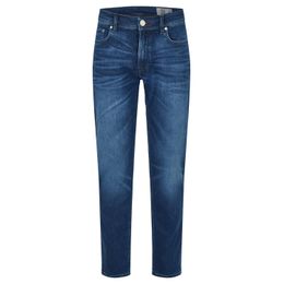 5-Pocket-Jeans HECHTER PARIS "HECHTER PARIS FM Jeans", Herren, Gr. 32-34, L&auml;nge 34, steel blau, Obermaterial: 92% Baumwolle CO. 6% Polyester PES. 2% Elasthan EL., regular fit, Jeans 5-Pocket-Jeans, Unimuster
