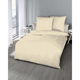 Bettw&auml;sche Kaeppel "Uni", beige (creme), B/L: 200cm x 200cm, 1 Stk., 2 Stk., Feinbiber, B/L: 80cm x 80cm & 80cm x 80cm, 3 Stk., Feinbiber, Obermaterial: 100% Baumwolle, Bettw&auml;sche, Bettw&auml;sche, Unifarben