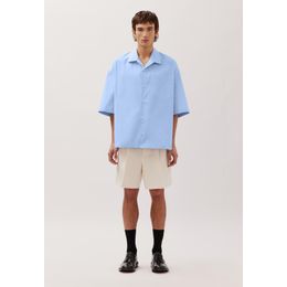 Businesshemd STUDIO SEIDENSTICKER, Herren, Gr. L (41-42), normale &Auml;rmell&auml;ngen, hellblau, 97% Baumwolle, 3% Elasthan, unifarben, oversize, Hemden, Oversized 1/2 Reverskragen Uni