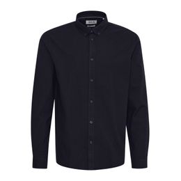!Solid Langarmhemd SOLID "Langarmhemd SDVal", Herren, Gr. M, N-Gr, schwarz, Obermaterial: 98% Baumwolle CO. 2% Elasthan EL., Hemden