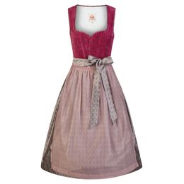 Spieth & Wensky Dirndl SPIETH & WENSKY "Hildor", Damen, Gr. 32, N-Gr, beere, Obermaterial: 95% Polyester PES. 5% Elasthan EL. Futter: 95% Polyester PES. 5% Elasthan EL., festlich, slim fit, Kleider, samtiges Cordoberteil