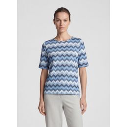 Print-Shirt Rabe "T-Shirt", Damen, Gr. 52, dunkelblau, 50%Baumwolle, 50%Viskose, gemustert, tailliert, Shirts