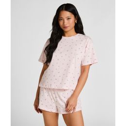 Hunkem&ouml;ller Pyjama HUNKEM&Ouml;LLER "Pyjamaset Baumwoll", Damen, Gr. XL, rosa, 100% Baumwolle, Homewear-Sets Pyjama