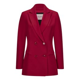 Jackenblazer Nicowa "CORNOVA", Damen, Gr. 34, rot, Obermaterial: 89% Polyester PES. 11% Elasthan EL., regular fit, V-Ausschnitt, Blazer, mit doppelter Knopfreihe