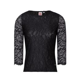 Spieth & Wensky Shirtbluse SPIETH & WENSKY "Alheim", Damen, Gr. 34, schwarz, Obermaterial: 90% Polyamid PA. 10% Elasthan EL., slim fit, Rundhals, Blusen, Rundhals Ausschnitt